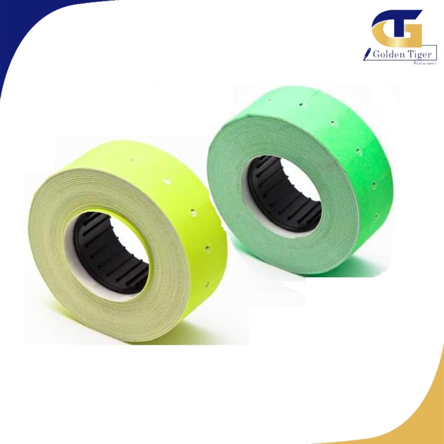 Price label tape color 2 line | Golden Tiger Stationery Store
