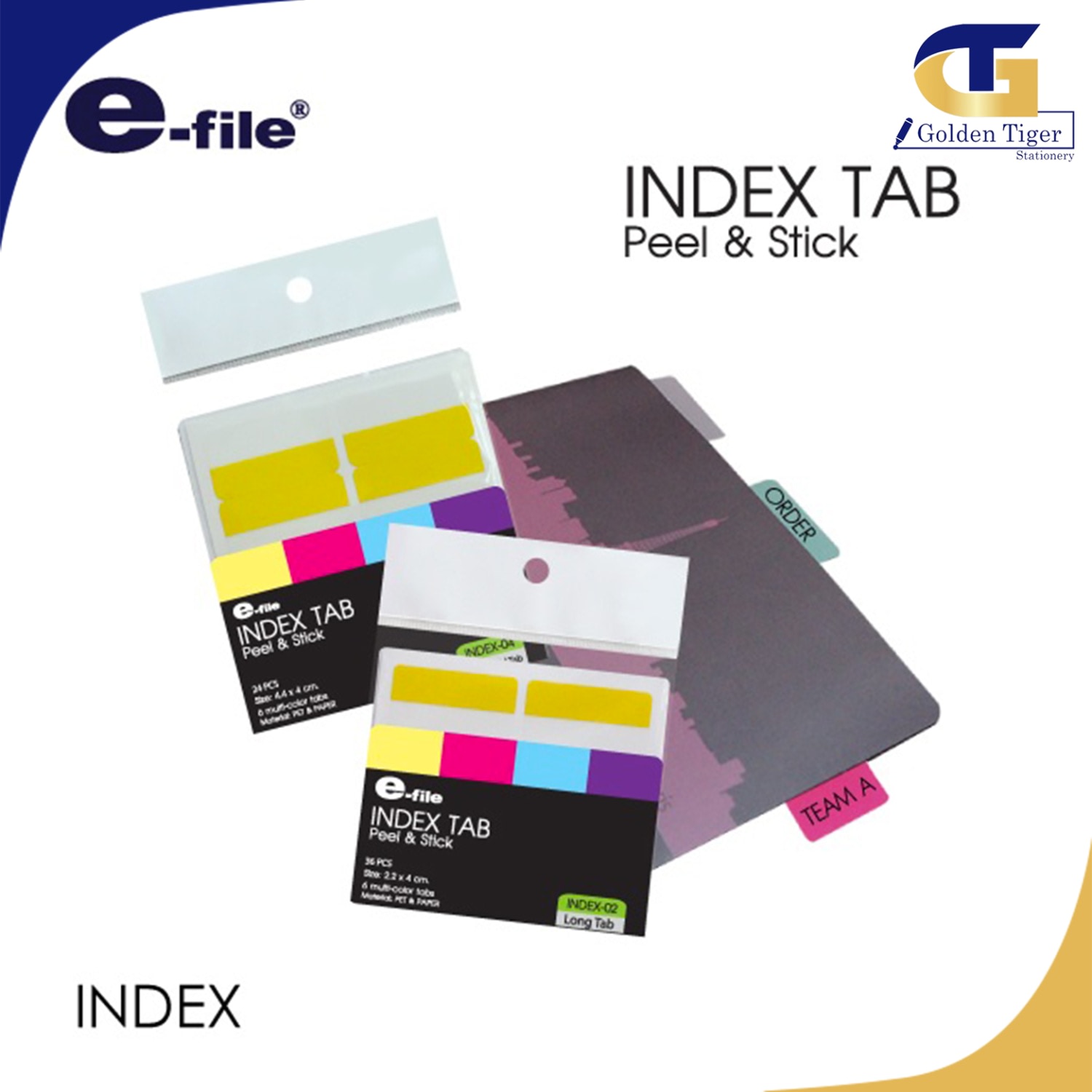 Efile Index Tab Peel and stick | Golden Tiger Stationery Store