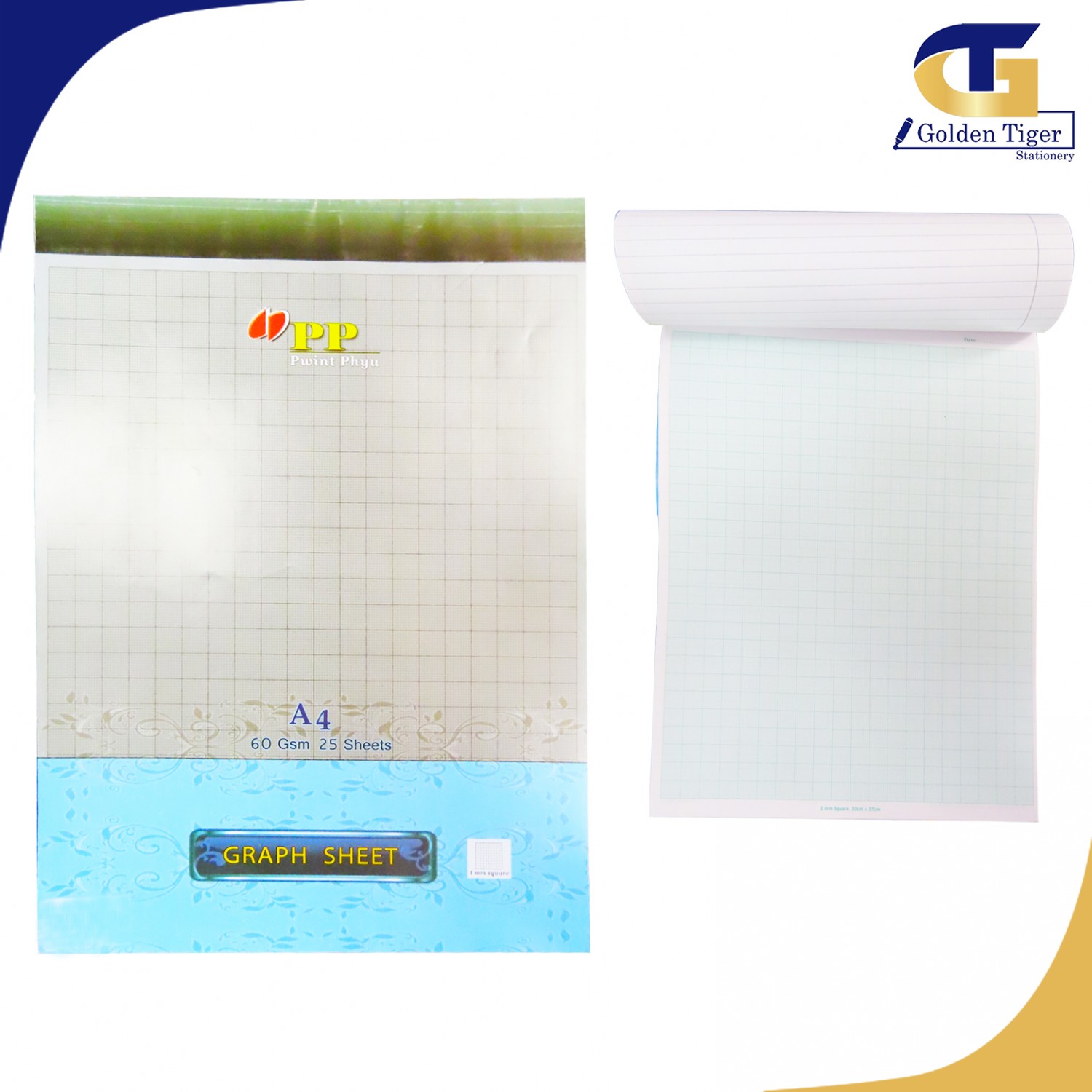 PP Graph Book A4 (1mm square/25sheets) | Golden Tiger Stationery Store